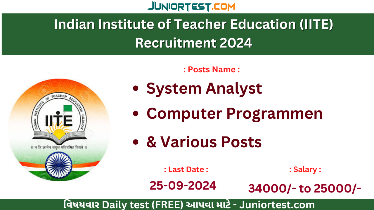 Indian Institute of Teacher Education (IITE) Recruitment