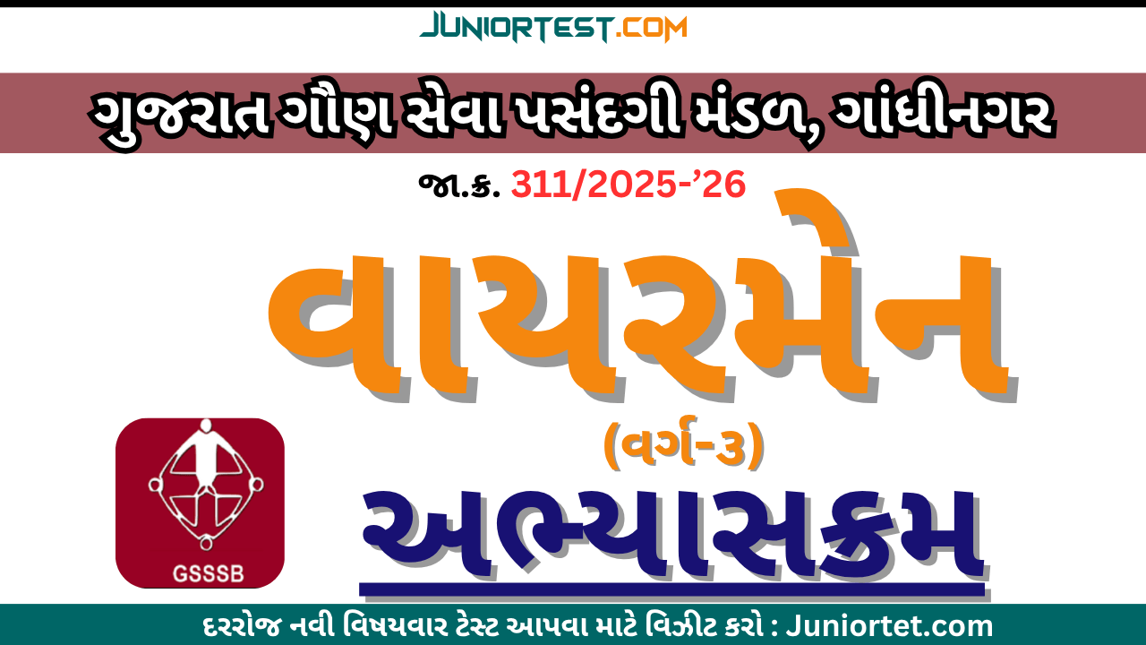 State Tax Inspector Syllabus (Main) | GPSC 2024-25