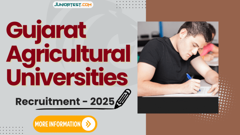Gujarat Agricultural Universities Recruitment 2025 (AAU, JAU, NAU ...