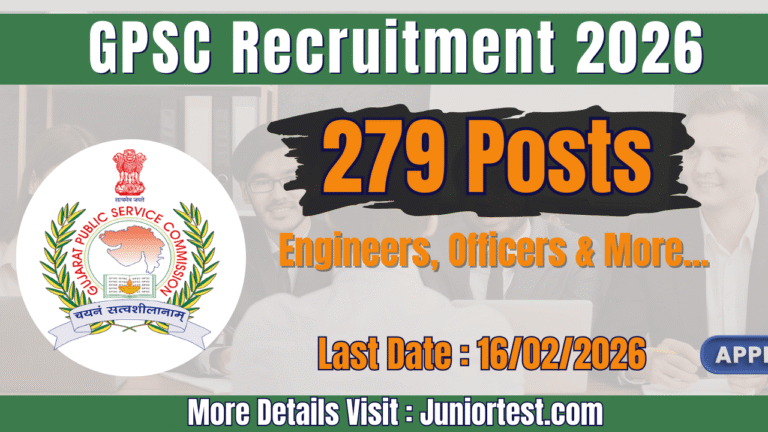 GPSC Recruitment 2026 : gpsc Advt 111 to 133/202526