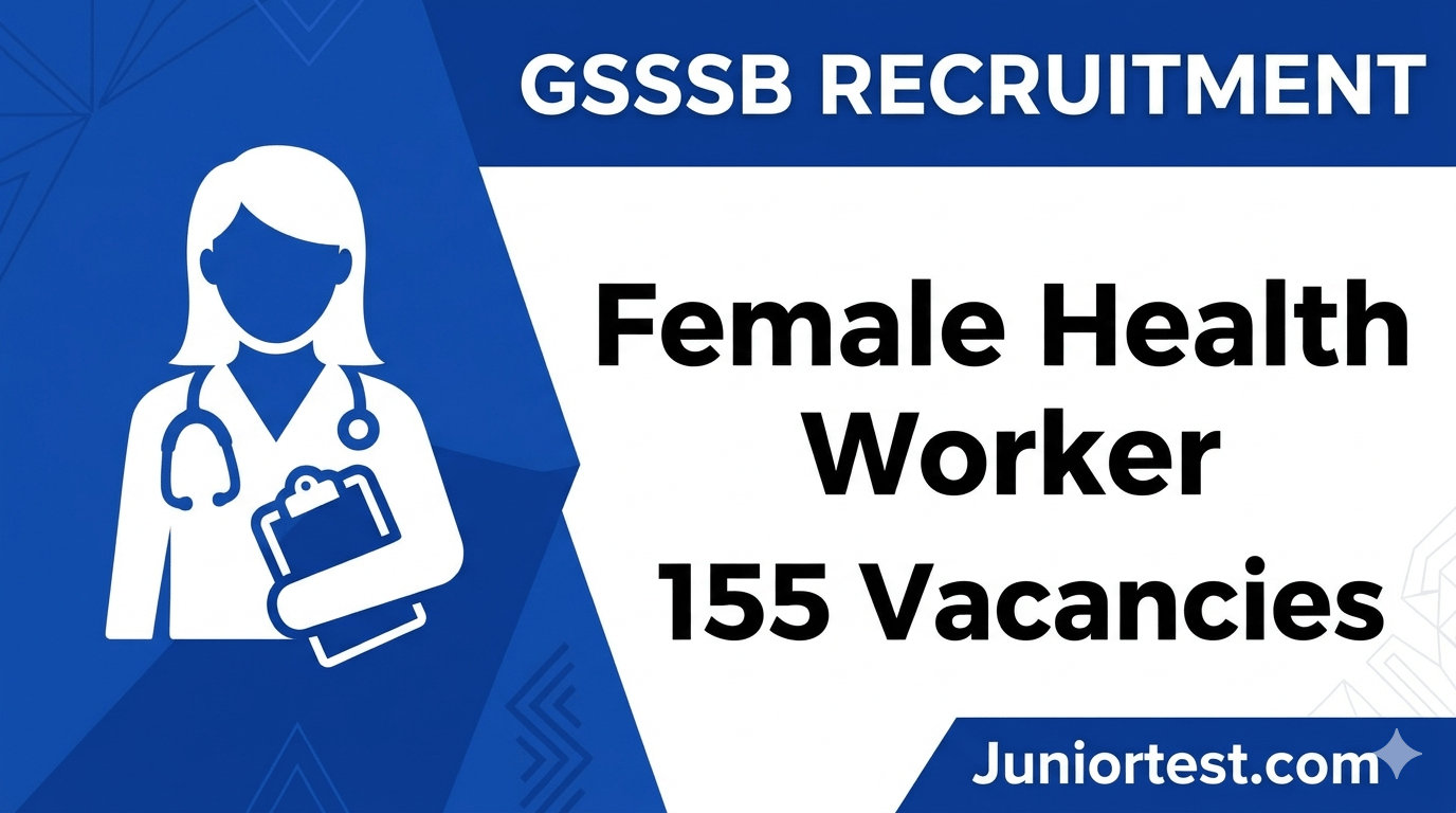 GSSSB Female Health Worker Recruitment 2026